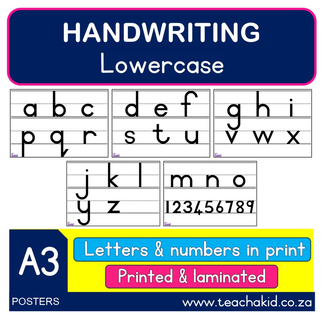 Handwriting – Lowercase print (printed) - Teachakid