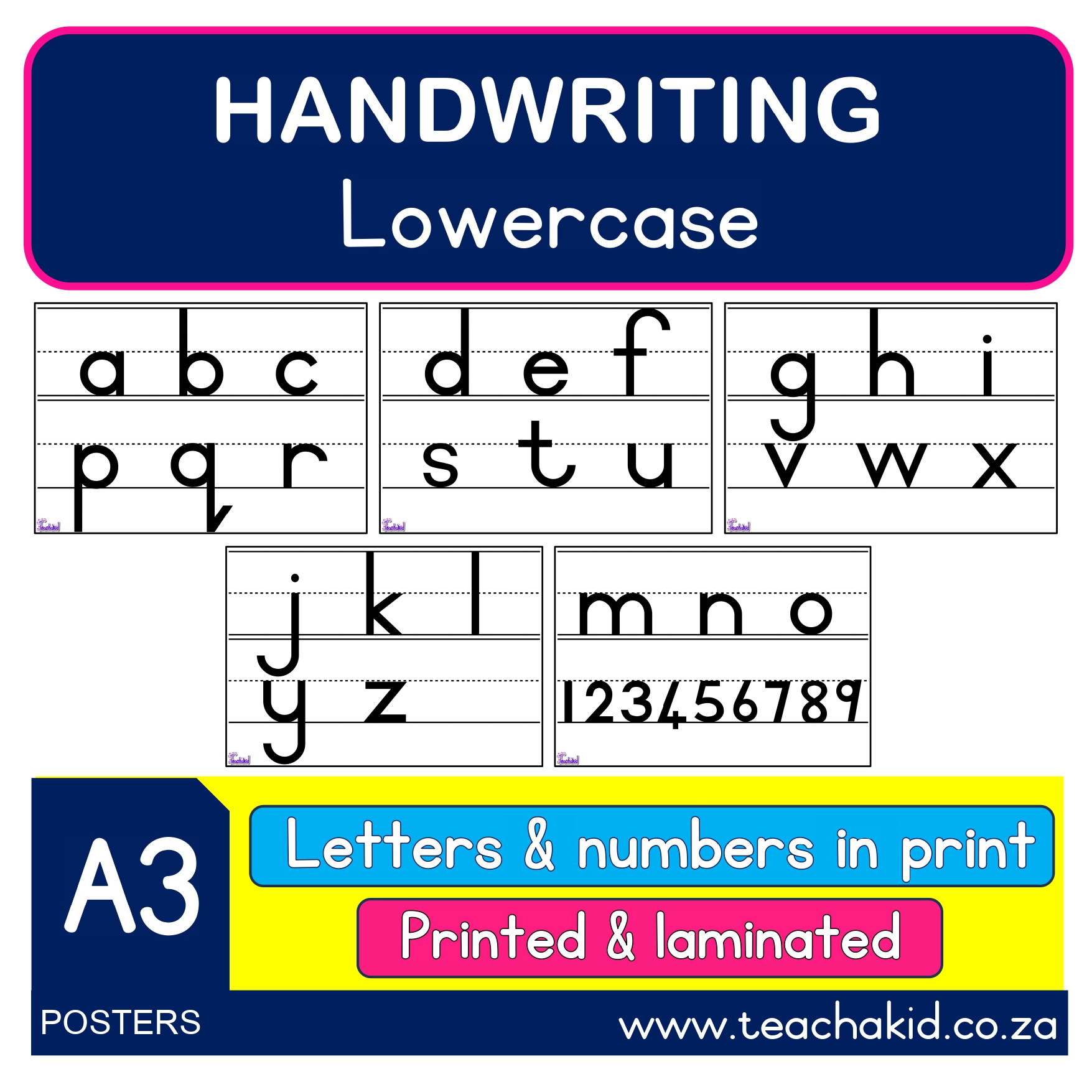 Handwriting – Lowercase print (printed) - Teachakid